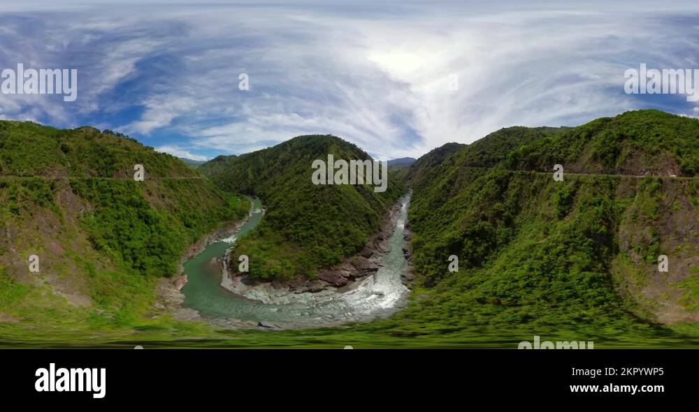 Jungle and mountains in Philippines. Equirectangular panoramic. 360 ...