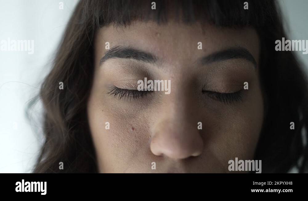 Woman face eyes shut Stock Videos & Footage - HD and 4K Video Clips - Alamy