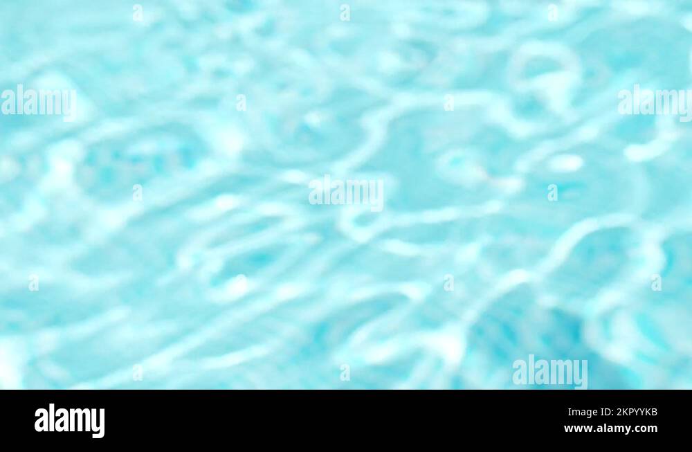 Clean azure water surface texture in slow motion. Refraction of ...