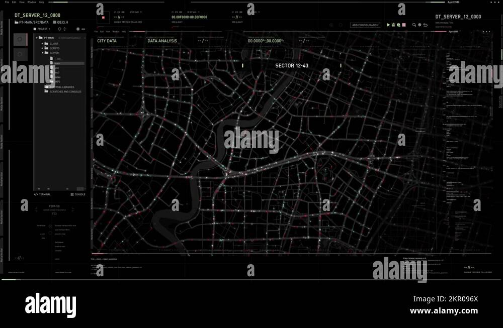 Using Satellite Network For Location Analysis To Mark Cars Positions On Map Stock Video Footage ...