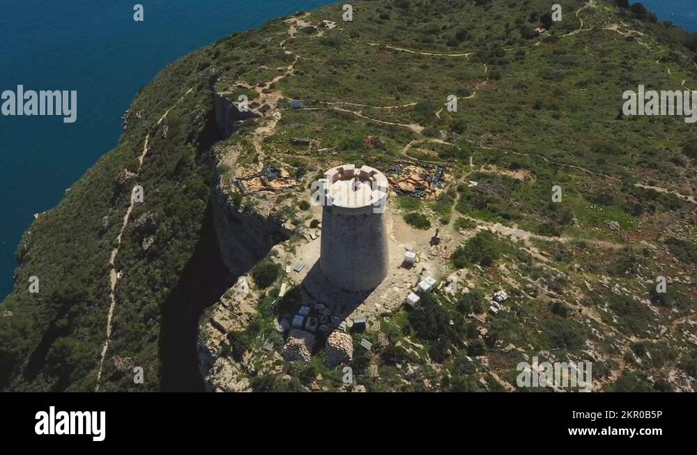 Coastal Watchtower Of Torre del Cap d'Or In Moraira, Alicante, Spain ...
