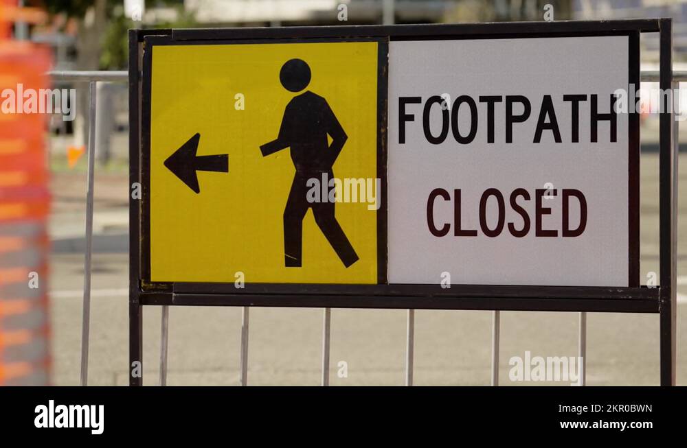 Footpath pavement sidewalk traffic sign Stock Videos & Footage - HD and ...