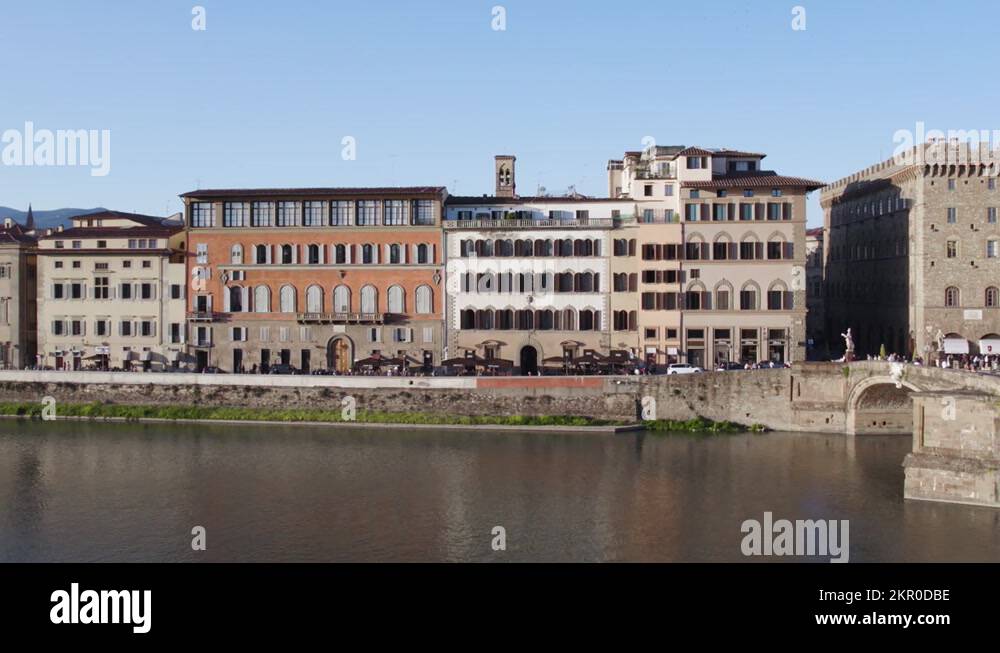 Typical Florentine architecture on the river Arno in Renaissance city ...