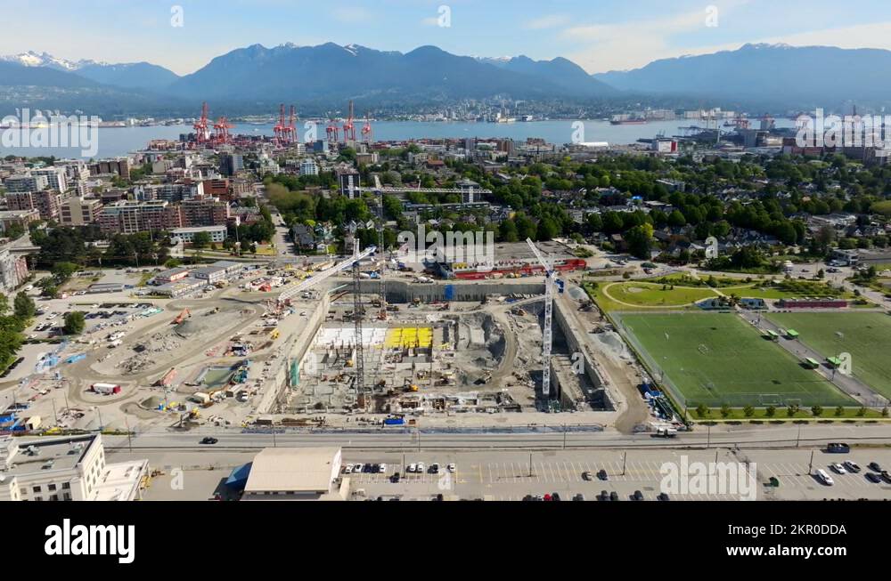 Construction Site Next To Trillium Park And Athletic Field In Vancouver ...