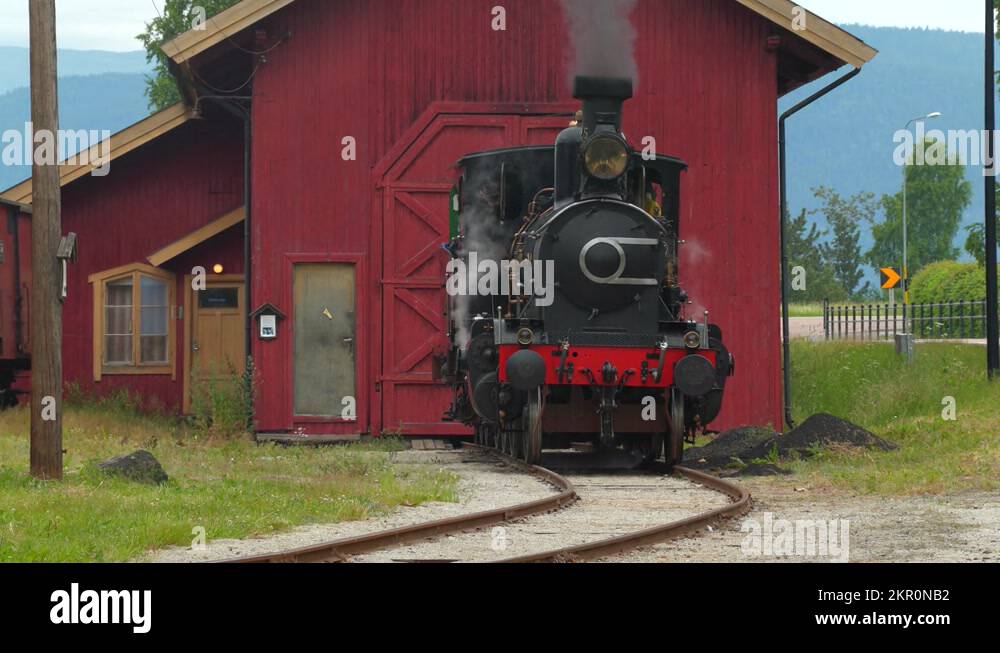 steam locomotive type 21b at station front view kroederen line museum ...
