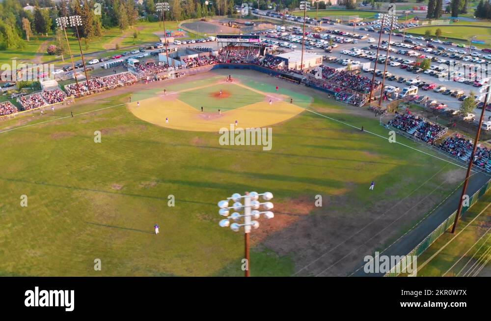 4K Drone Video of Goldpanners Baseball Game in Fairbanks, Alaska on the ...