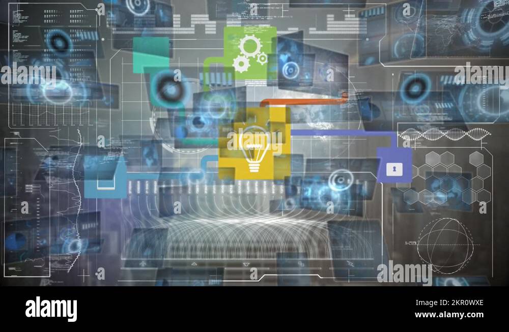 Computer monitor flow chart Stock Videos & Footage - HD and 4K Video ...