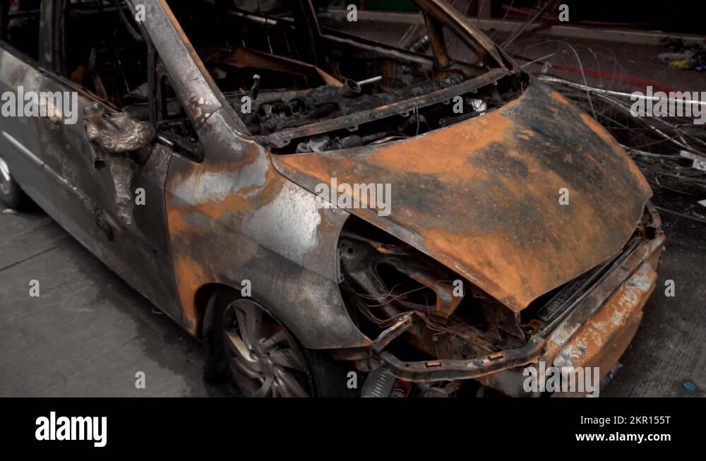 Abandoned fire damaged car Stock Videos & Footage - HD and 4K Video ...