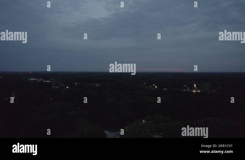 Drone captures Fireworks are being set off to celebrate the Fourth of ...