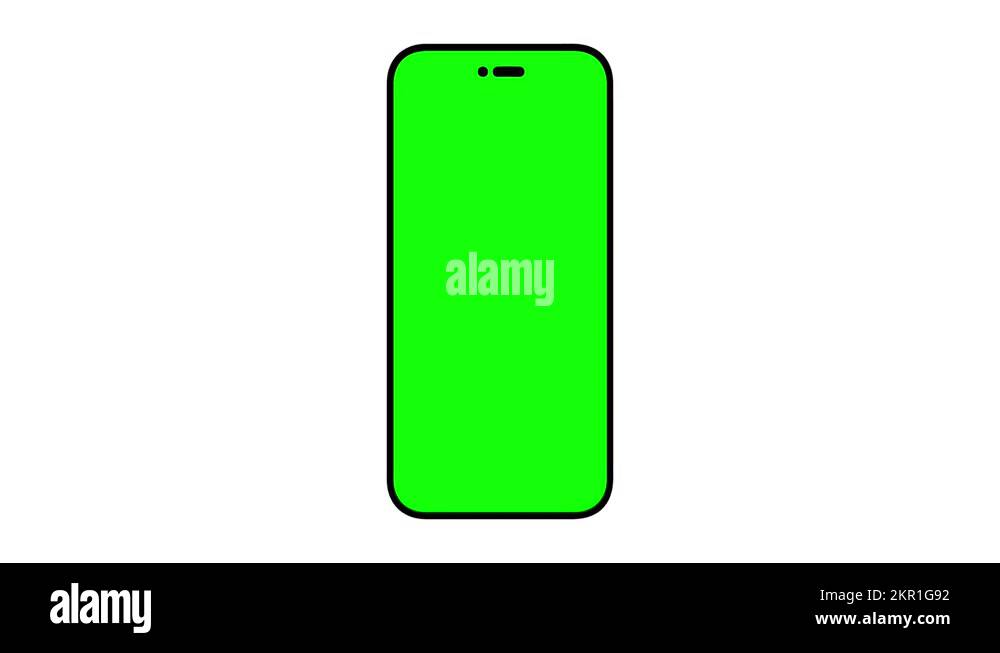 Mockup iPhone 14 green screen Mock up chroma key phone on white Motion ...