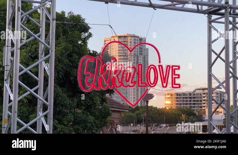 Ekka love signage at Royal Queensland Show, Australia 2022 Stock Video ...
