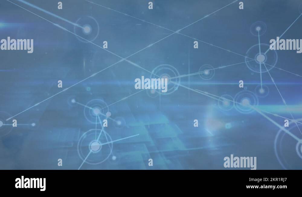 Animation digital network connections blue Stock Videos & Footage - HD ...