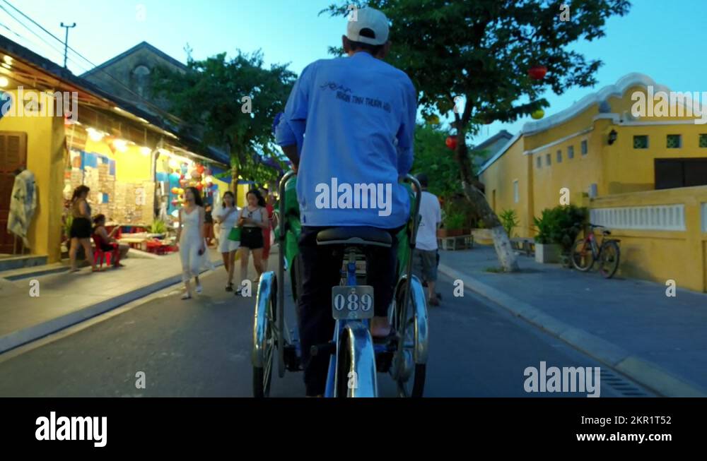 A dynamic following footage of one of Vietnam's Cyclos or also called a Stock Video Footage - Alamy