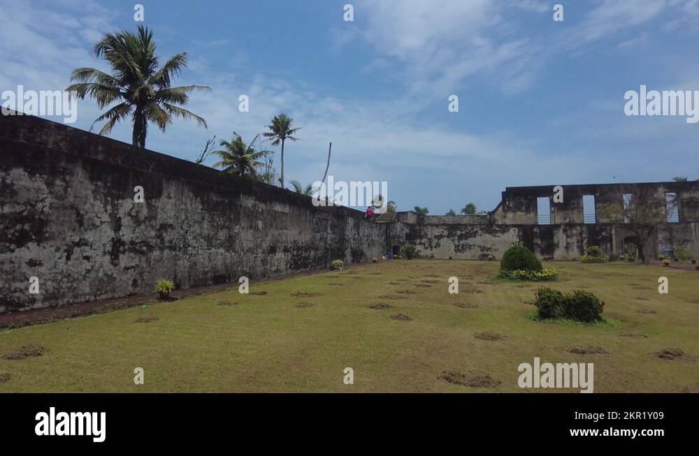 Anchuthengu or Anjengo Fort, Thiruvananthapuram, Kerala Stock Video ...