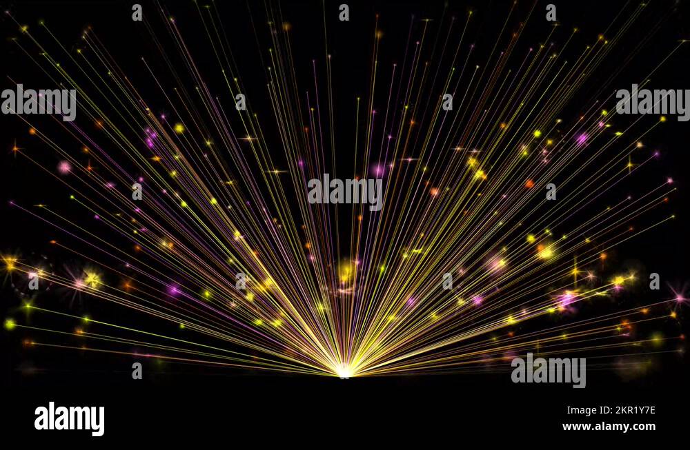 Shining light rays and glitter particles motion graphics with night ...