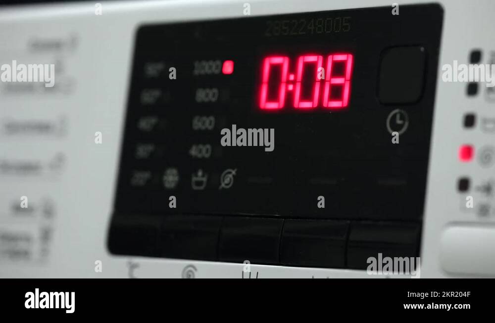 Washing Machine Display. Detail Of Washing Machine Display. Working ...