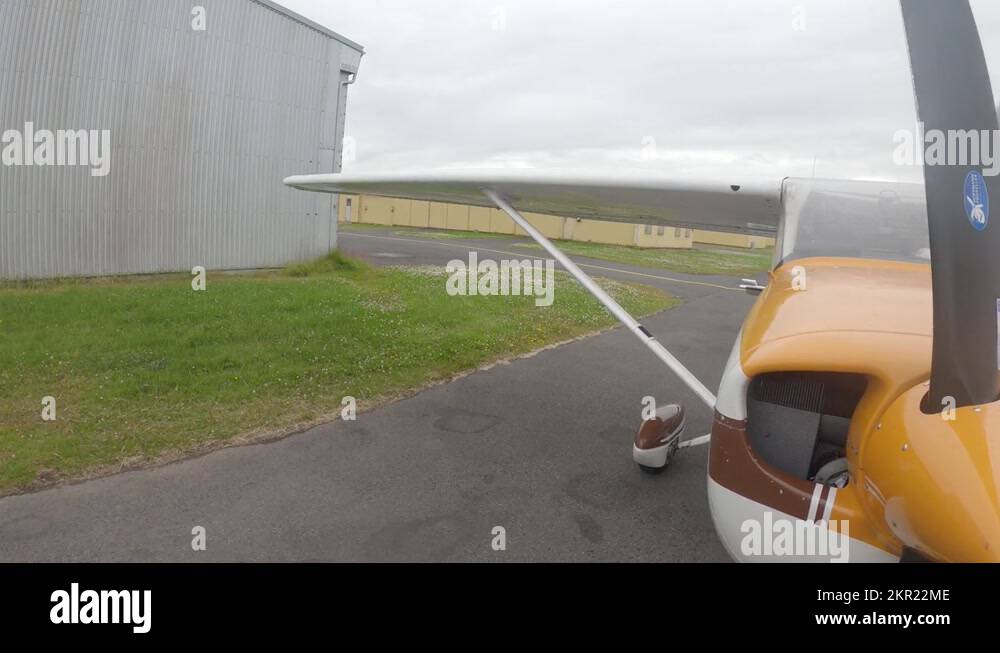 Right Side View From Front Of Cessna 172 Skyhawk Jet In The Airport ...