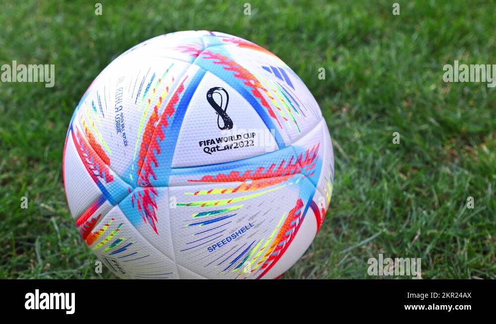 Fifa world cup 2022 ball on pitch Stock Videos & Footage - HD and 4K Video Clips - Alamy