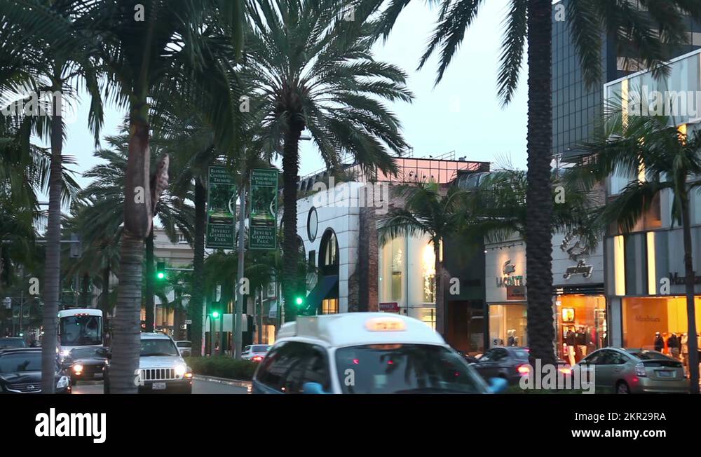 Rodeo Dr Los Angeles Stock Video Footage - Alamy