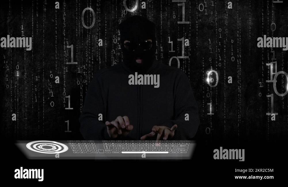 Hacker Breaking System Thinking Stock Video Footage - Alamy