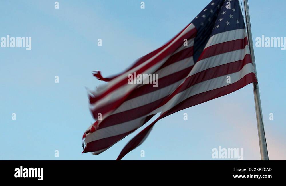 torn tattered american flag 3 Stock Video Footage - Alamy
