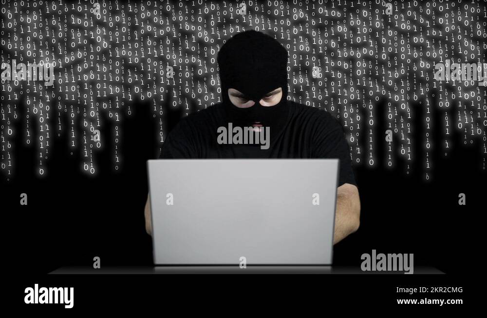 Hacker Working Table Success Stock Video Footage - Alamy