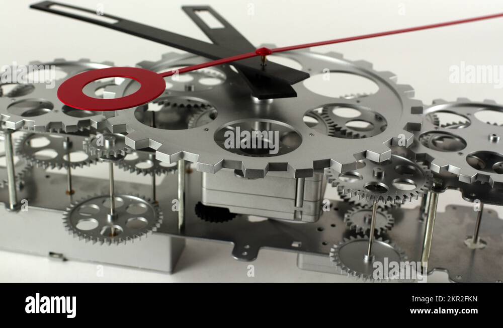 clock face with cogs and dials Stock Video Footage - Alamy