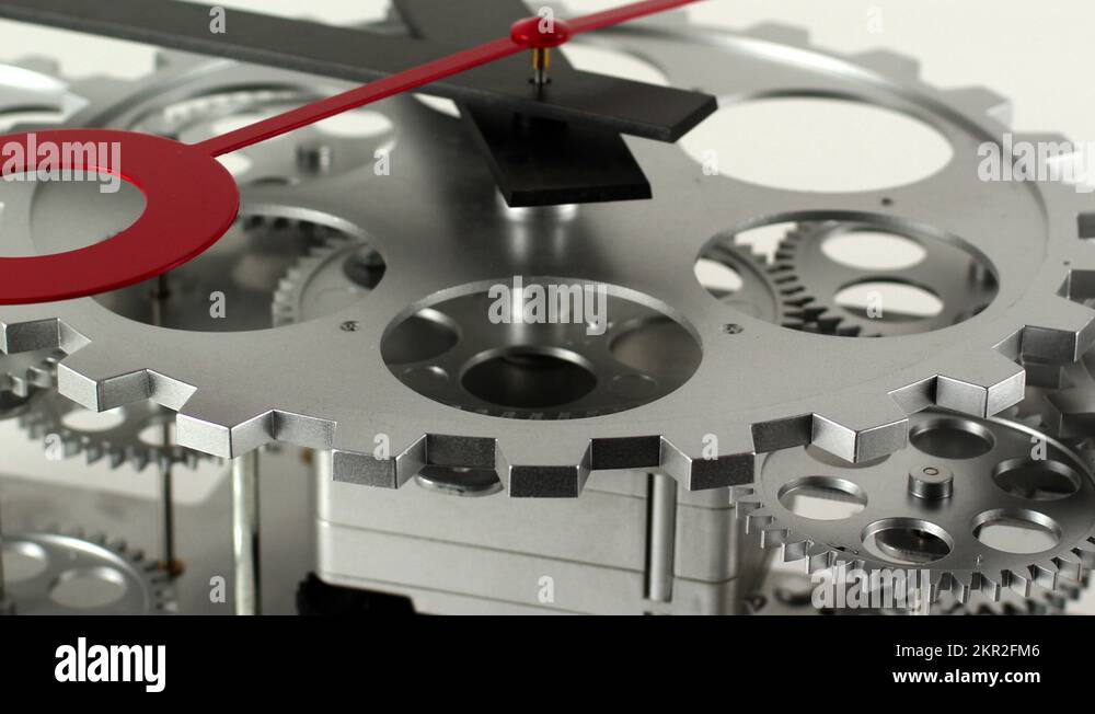 clock face with cogs and dials Stock Video Footage - Alamy