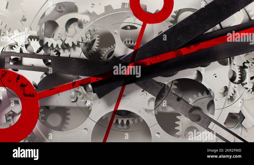 clock face with cogs and dials Stock Video Footage - Alamy