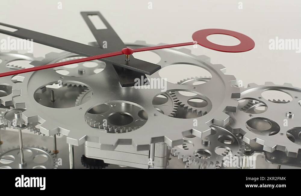 clock face with cogs and dials Stock Video Footage - Alamy
