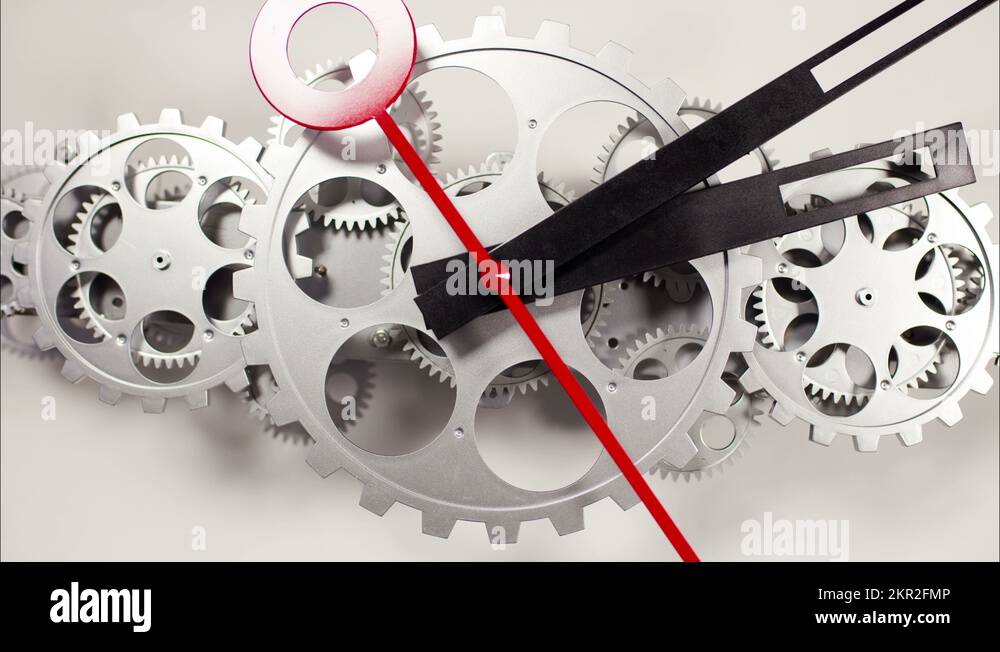 clock face with cogs and dials Stock Video Footage - Alamy