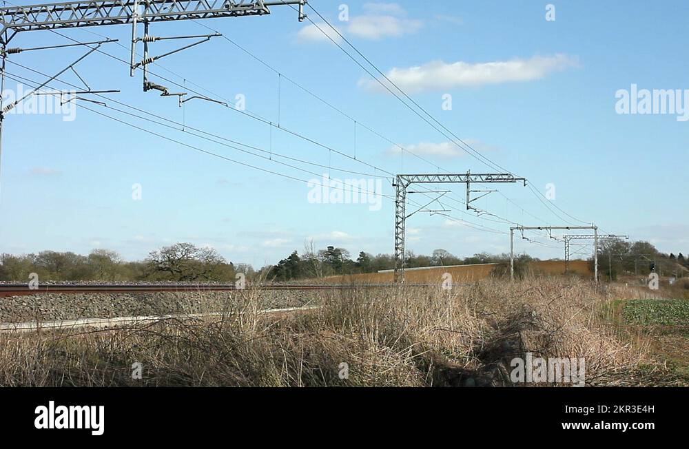 Pendolino tilting passenger train on the West Coast mainline railway ...