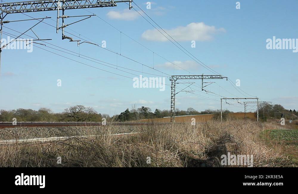 Pendolino tilting passenger train on the West Coast mainline railway ...