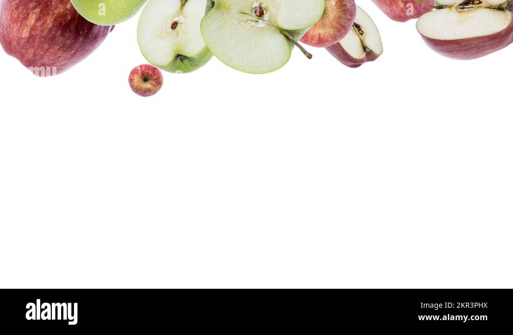 Apples falling down background video Stock Video Footage - Alamy