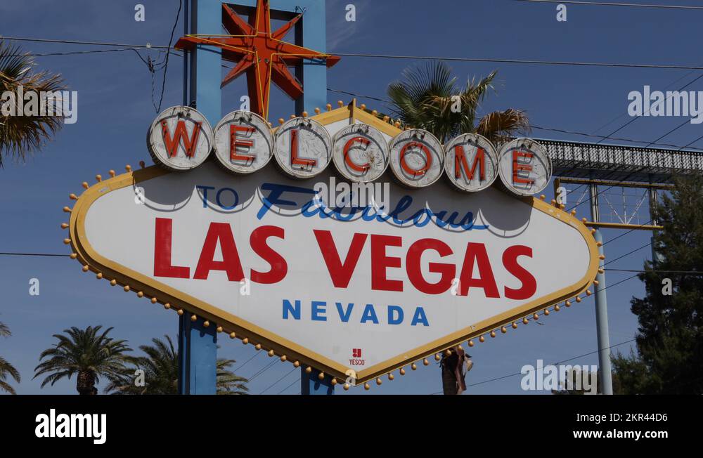 Famous Welcome to Fabulous Las Vegas Nevada Sign, Las Vegas Strip, USA ...