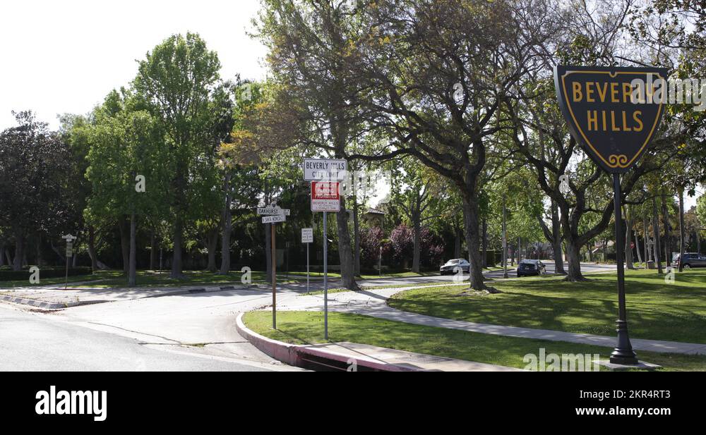 Ultra HD 4K Beverly Hills Sign, park, green, Street Sign, Los Angeles ...