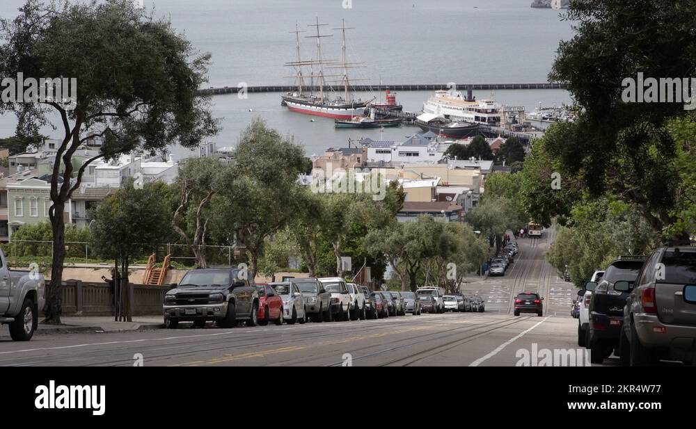 Ultra HD 4K San Francisco Bay Full Rigged Ship Harbor, Trolley Cable ...