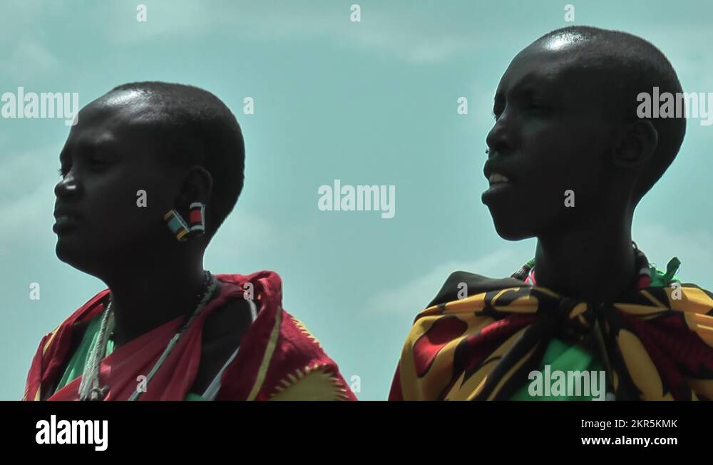 Masai women sing and dance in Manyatta in Kenya Stock Video Footage - Alamy