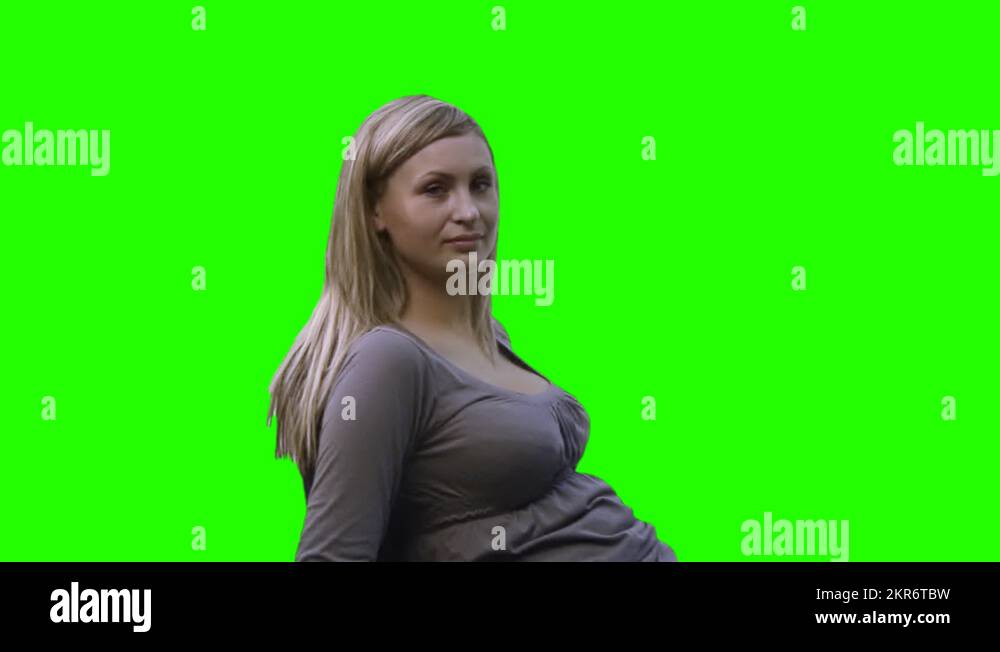 Green screen footage of a woman 2 Stock Video Footage - Alamy