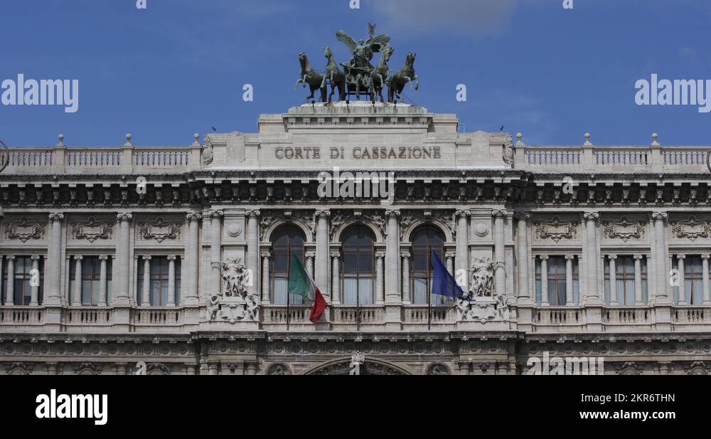 UltraHD 4K Front Facade Detail Rome Supreme Court of Cassation Italian ...