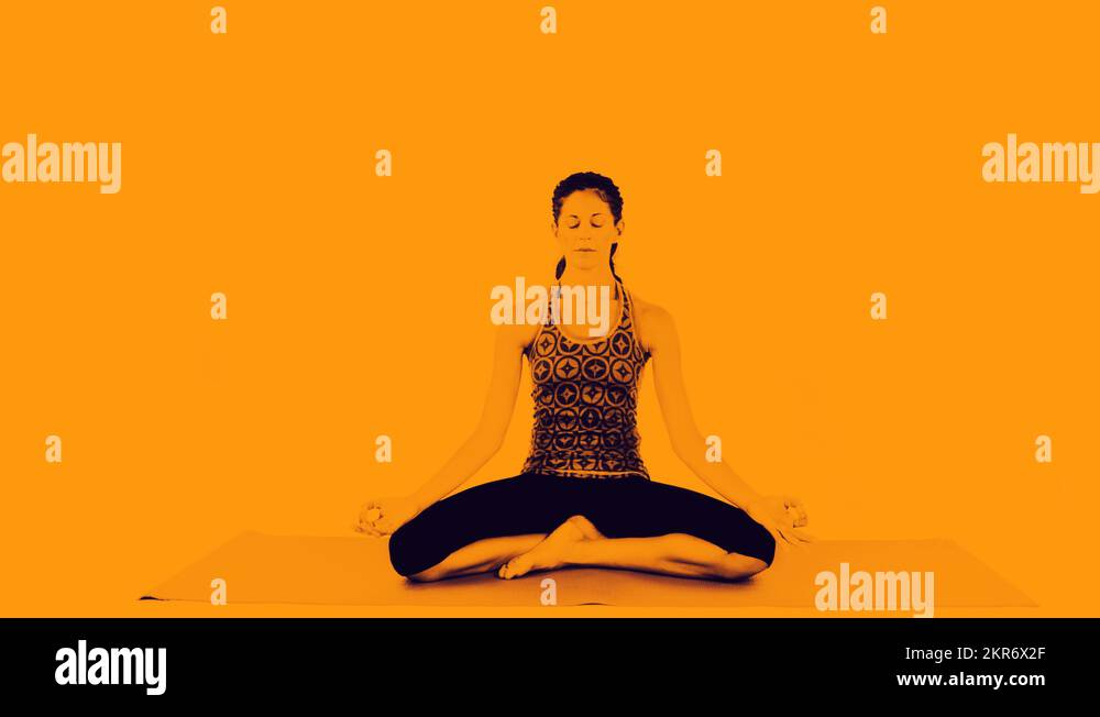 woman yoga meditation peace pose practise exercise spiritual Stock ...