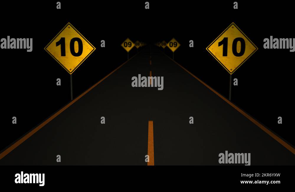 Road signs countdown Stock Videos & Footage - HD and 4K Video Clips - Alamy