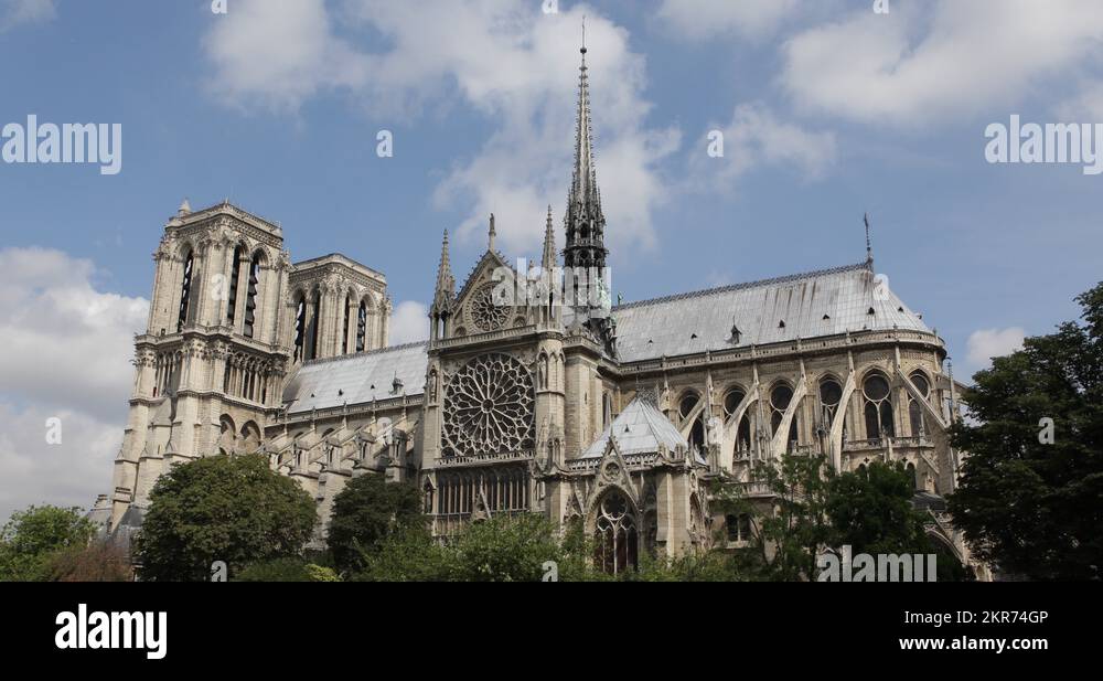 Ultra HD 4K Famous Landmark Iconic Symbol Notre Dame Cathedral Paris ...
