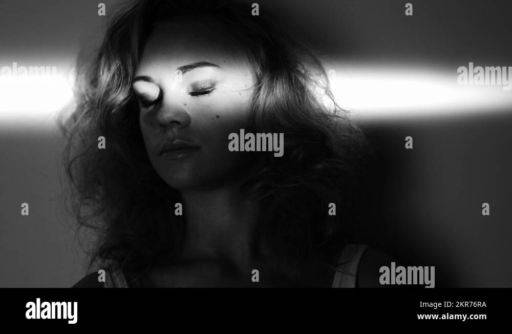 Sexy woman fashion model is sad and sultry Stock Video Footage - Alamy