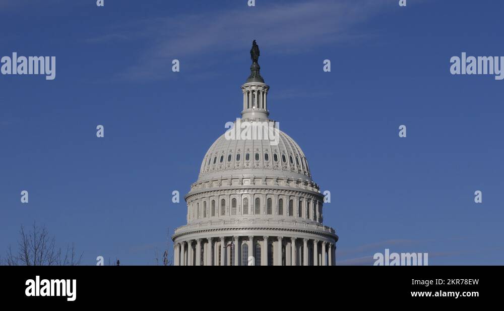 Ultra HD 4K Washington DC, US Congress, Sunny United States Capitol ...