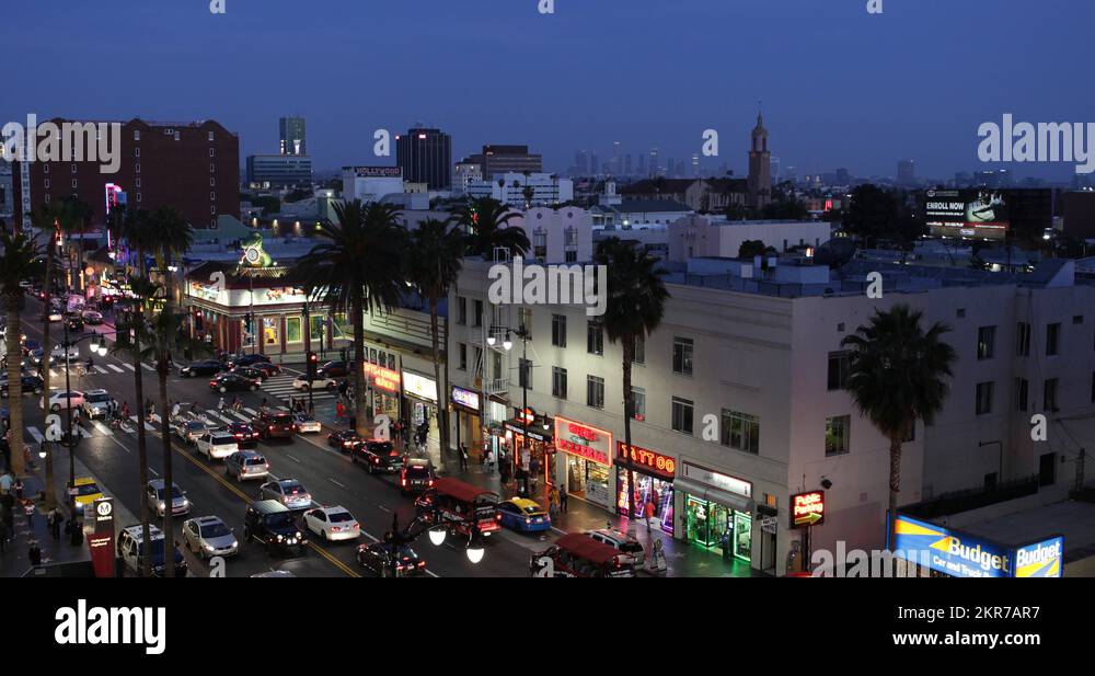 Ultra HD 4K Pedestrians Crossing People Sidewalk Walk Fame Hollywood ...
