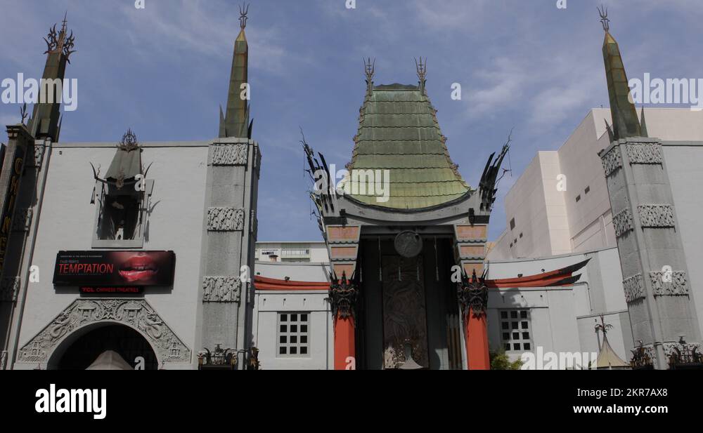 Ultra HD 4K Famous TCL Chinese Theatre Architecture Hollywood Iconic ...