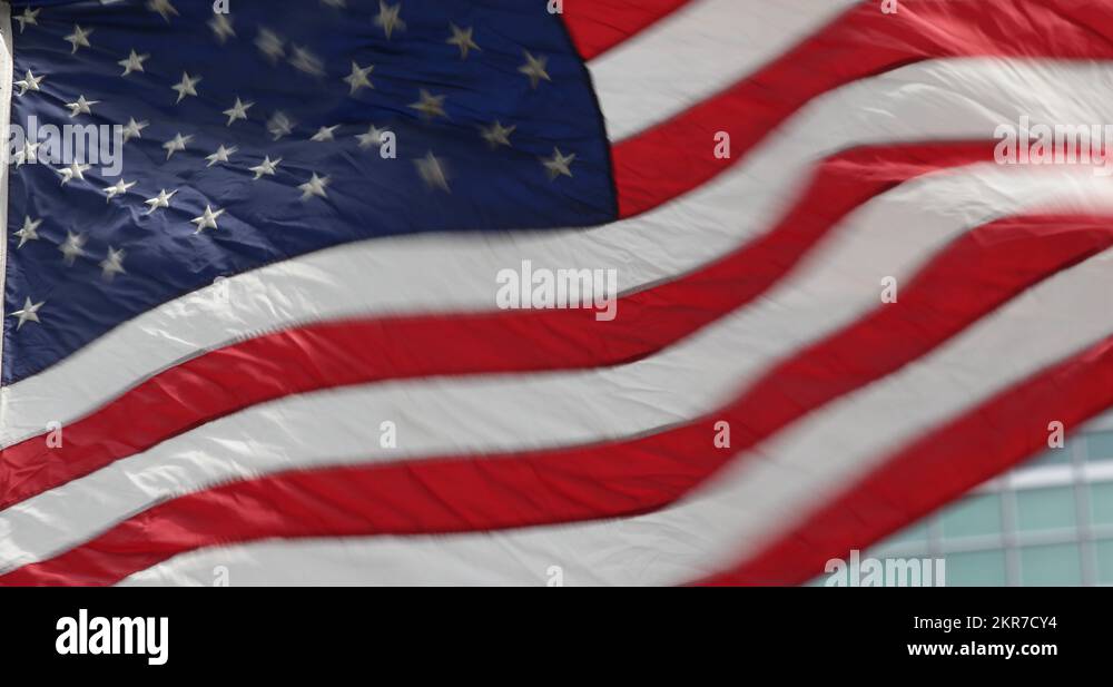 Ultra HD 4K United States Nations Building Freedom American Flag Waving ...