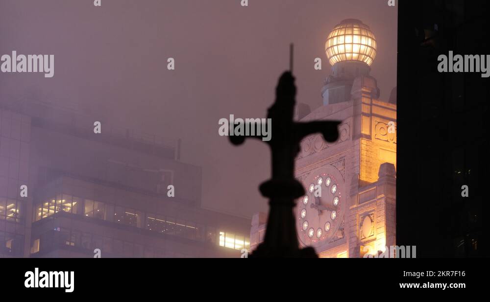 Ultra HD 4K Paramount Building Clock Tower Times Square New York City ...