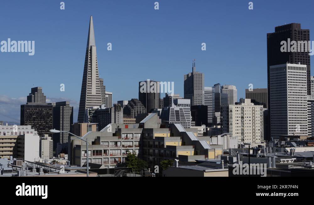 San Francisco Downtown Skyline view Office Tower Skyscrapers High Rise ...